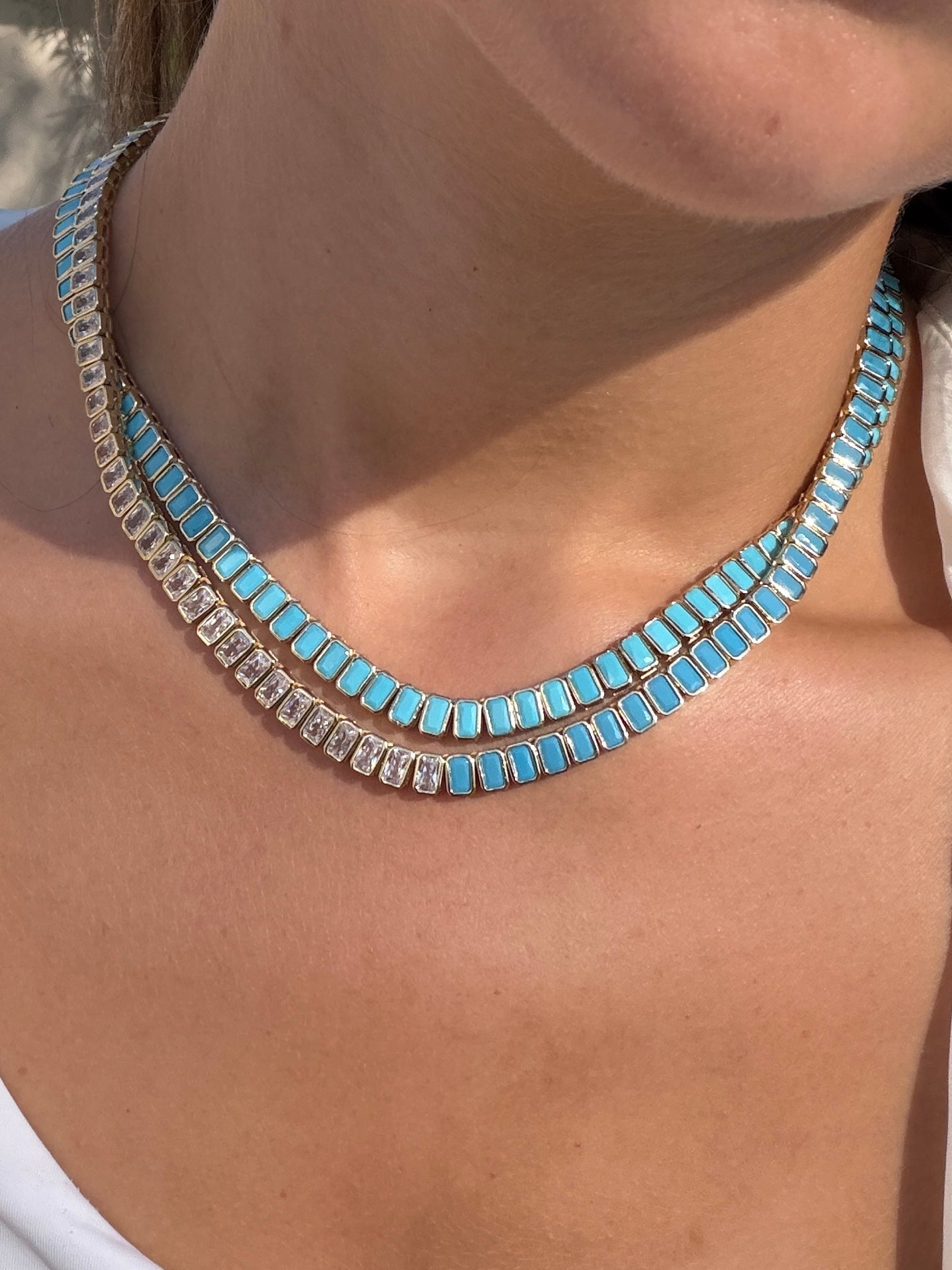 The Duchess Turquoise Tennis Necklace – NOA Jewels